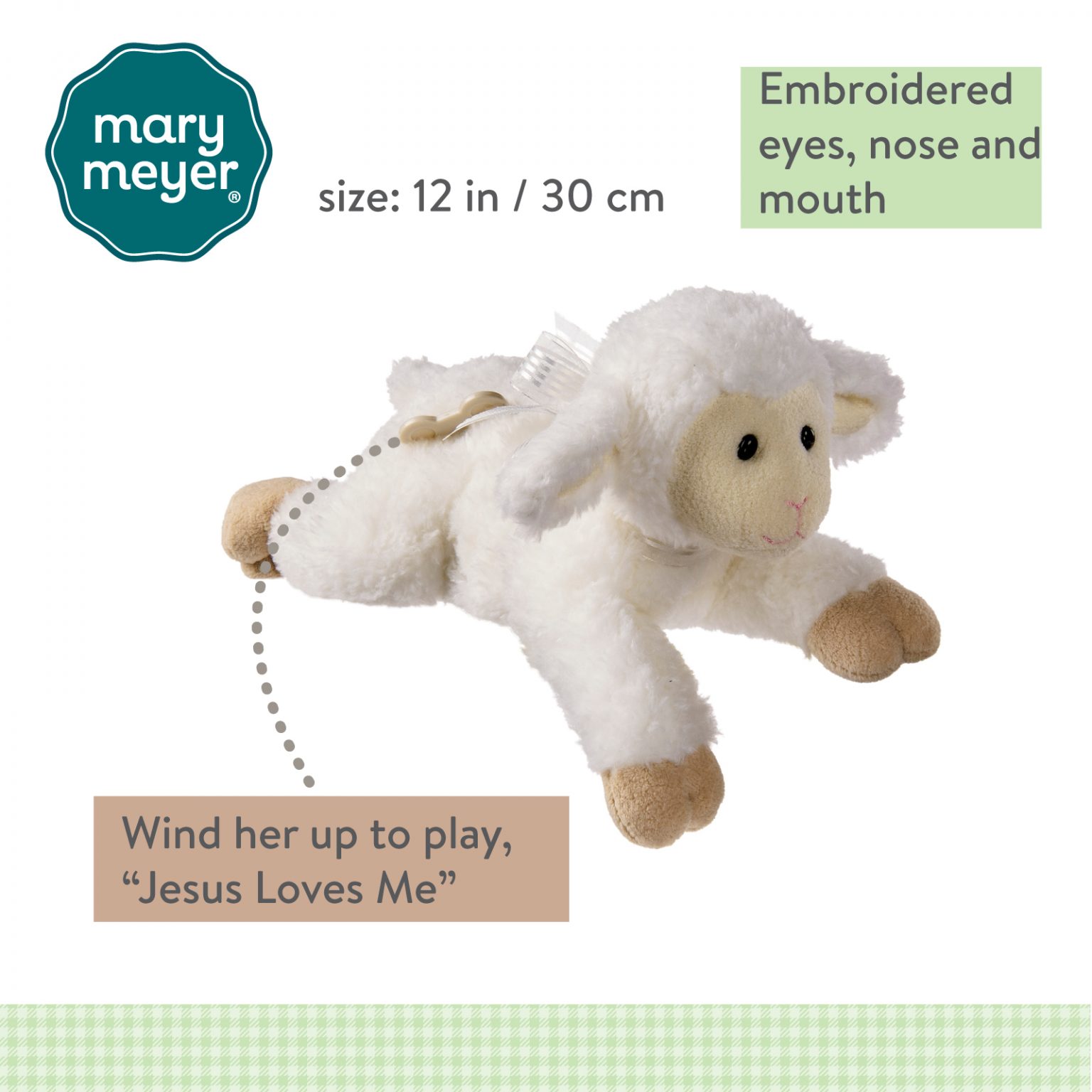 Christening Melody Musical Lamb - Mary Meyer Stuffed Toys