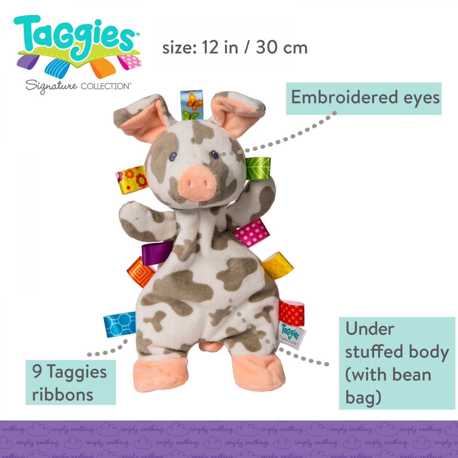 Taggies Starry Night Teddy Soft Book – 6x6" - Mary Meyer Stuffed Toys