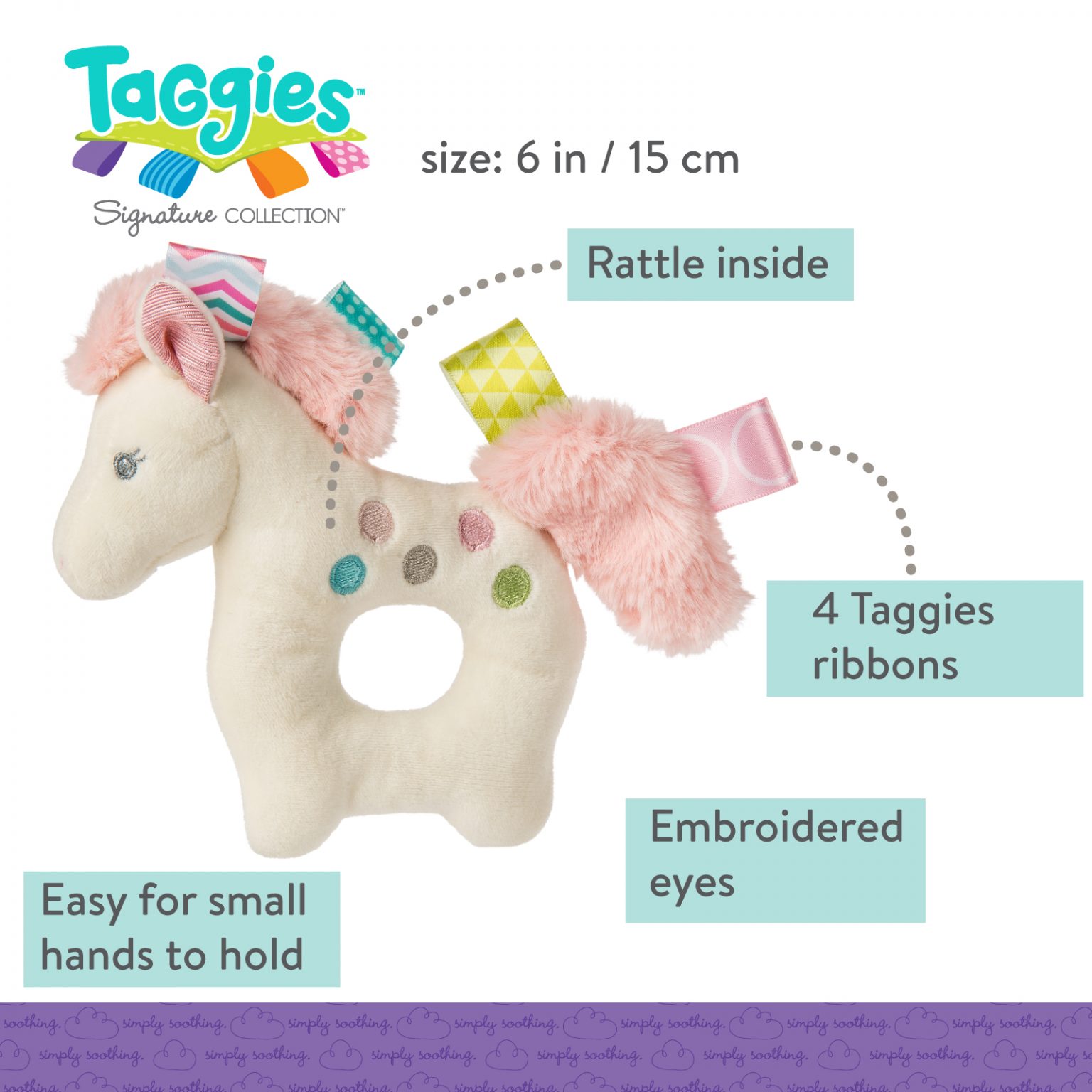 Taggies Starry Night Teddy Soft Book – 6×6″ – Mary Meyer Stuffed Toys