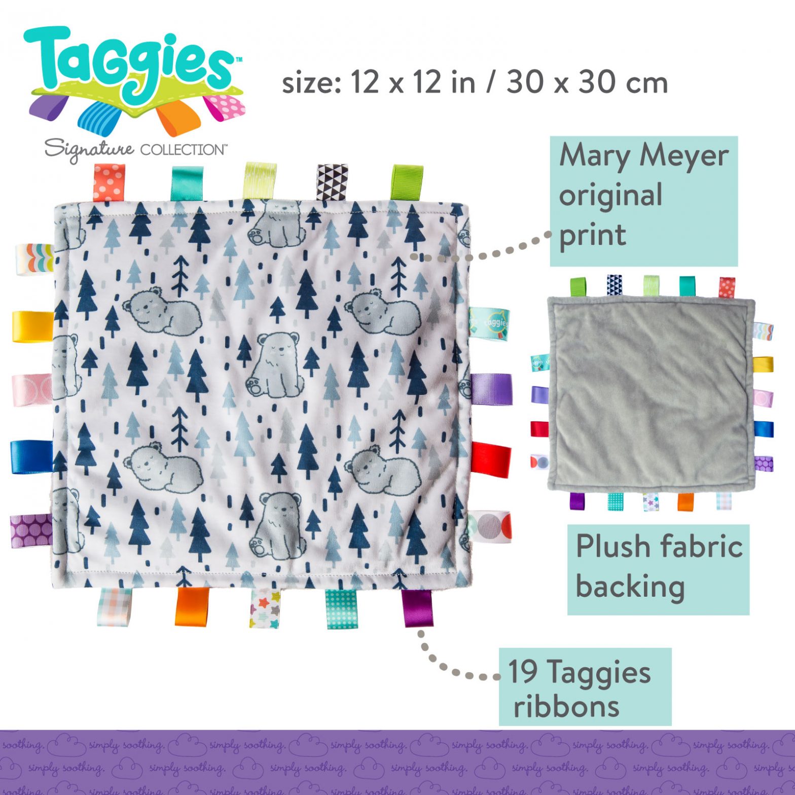 Taggies Original – Arctic Bears – 12x12" - Mary Meyer Stuffed Toys