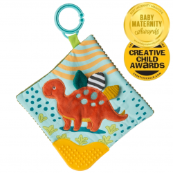 Pebblesaurus Crinkle Teether – 6x6" - Mary Meyer Stuffed Toys