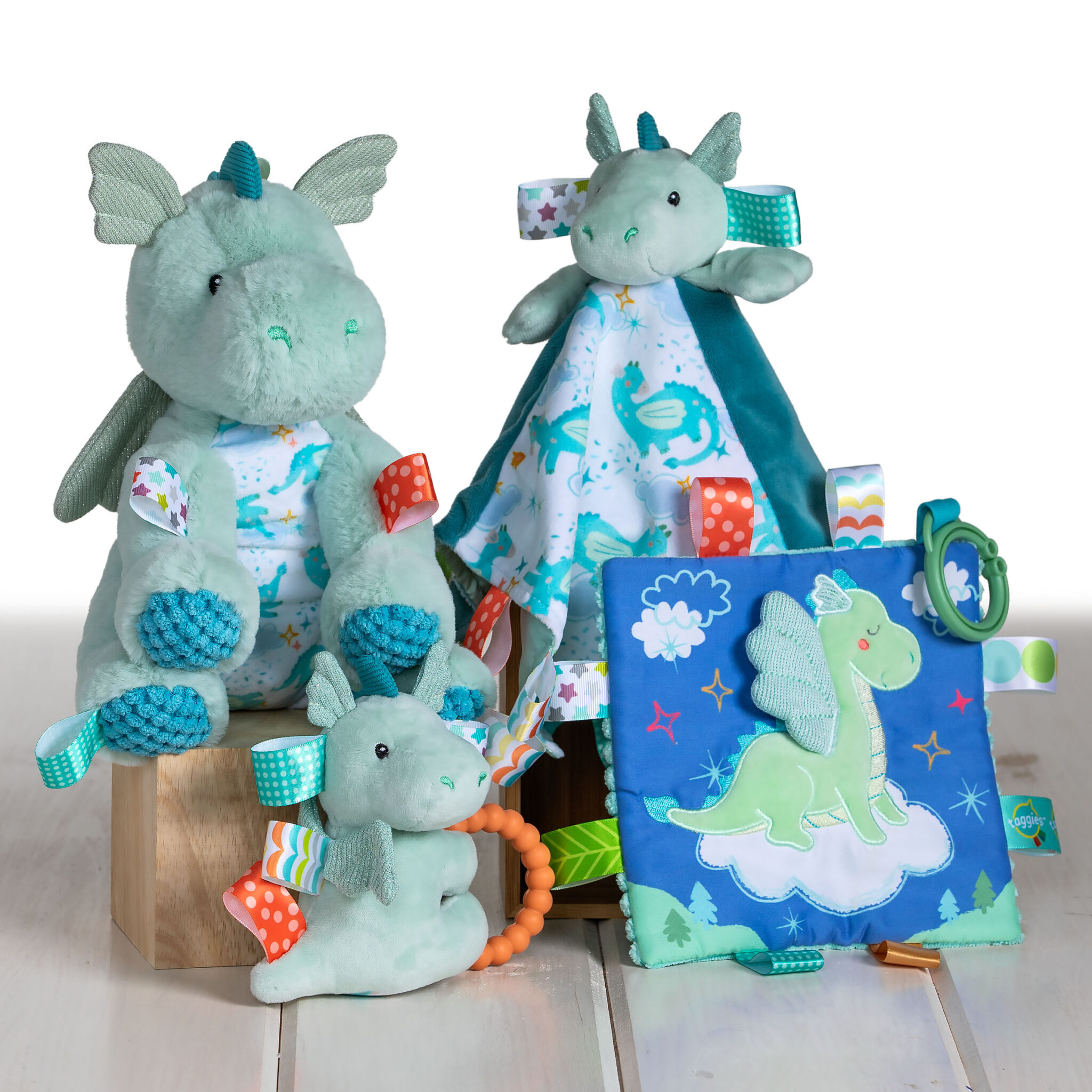 Taggies Drax Dragon Teether Rattle - 6" - Mary Meyer Stuffed Toys