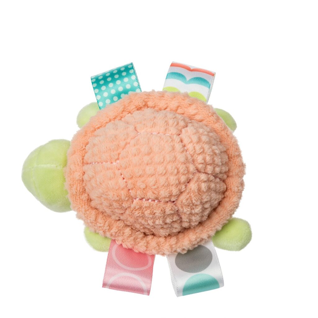 Taggies Tippy Turtle Teether Rattle - 6" - Mary Meyer Stuffed Toys