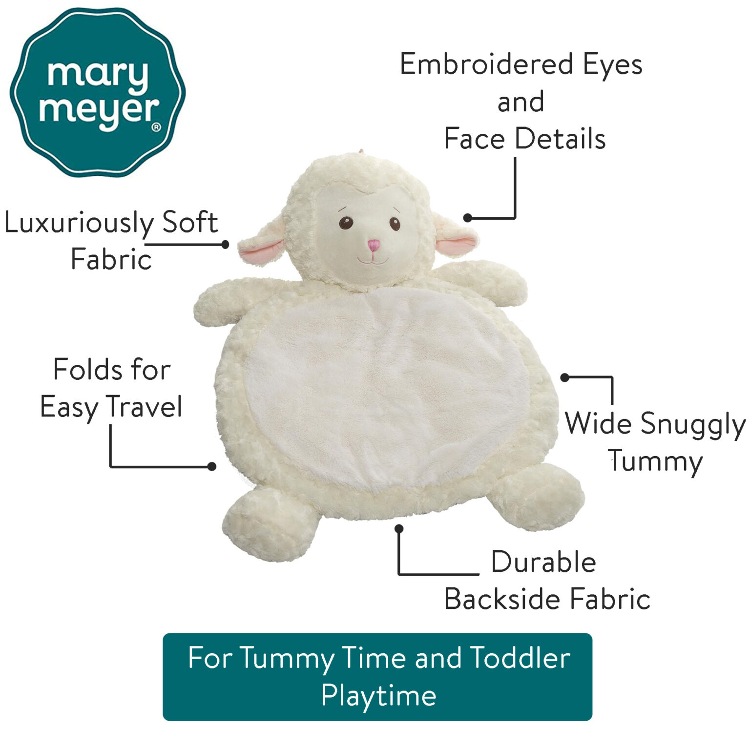 Lamb Baby Mat - 31x23" - Mary Meyer Stuffed Toys